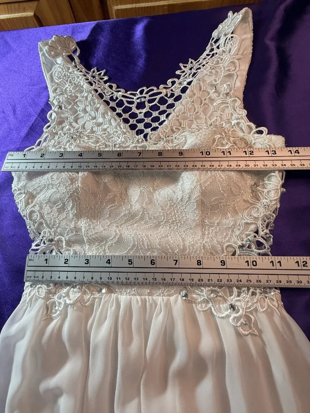 City Studio | Dresses | City Studio Embellished Illusion Crochet Lace ...
